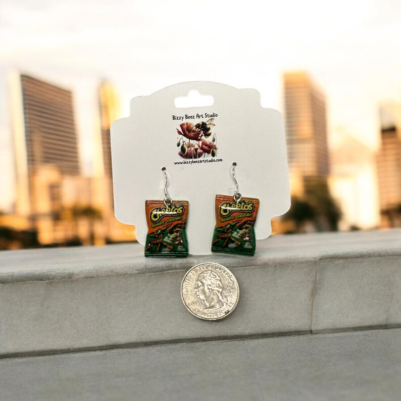 Cheetos Earrings, Bag of Cheetos Earrings, Food Earrings, Food Jewelry ...