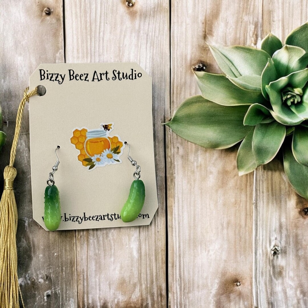 Cute Pickle Earrings, Pickle Gift, Big Dill, Stocking Stuffer, Gift ...