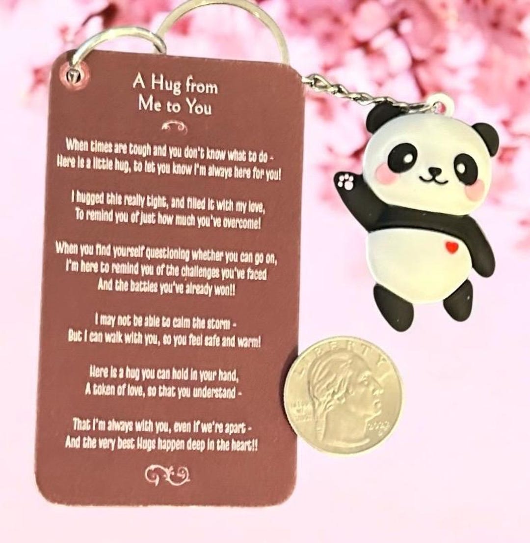 Panda Bear Pocket Hug Keychain, Bear Hug, Panda Bear, Keychain, Pocket ...