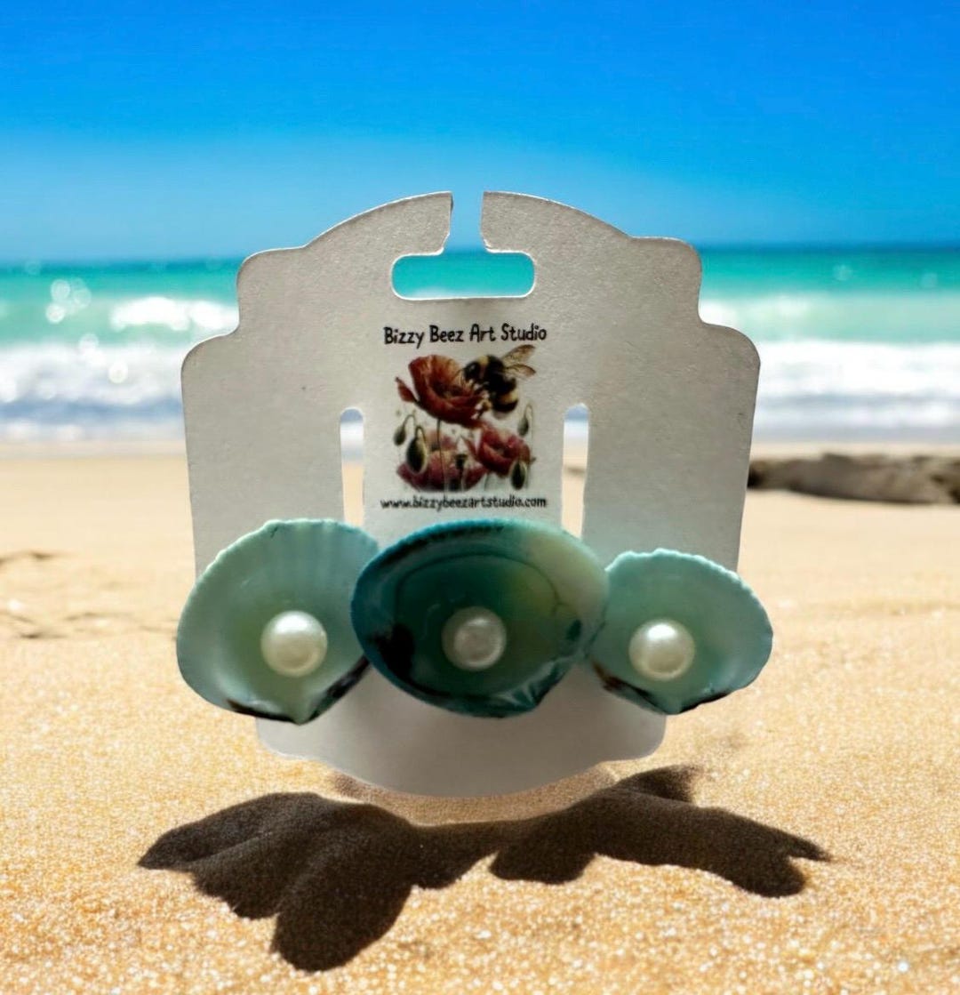 Shell Barrette, Sea Shell Hair Clip, Ocean Hair Decor, Ocean Clip ...