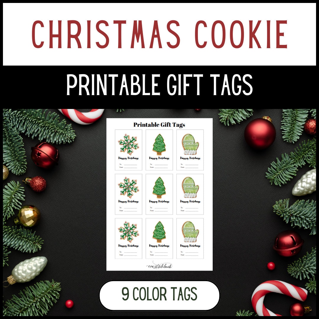 Christmas Cookie Gift Tags [printable PDF] - Etsy