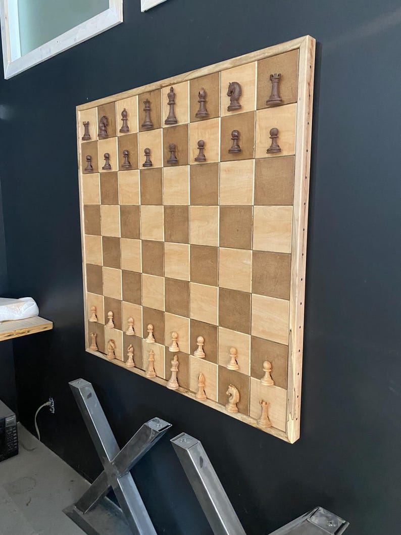 Vertical Chess Board Maple and Walnut Playing Pieces - Etsy