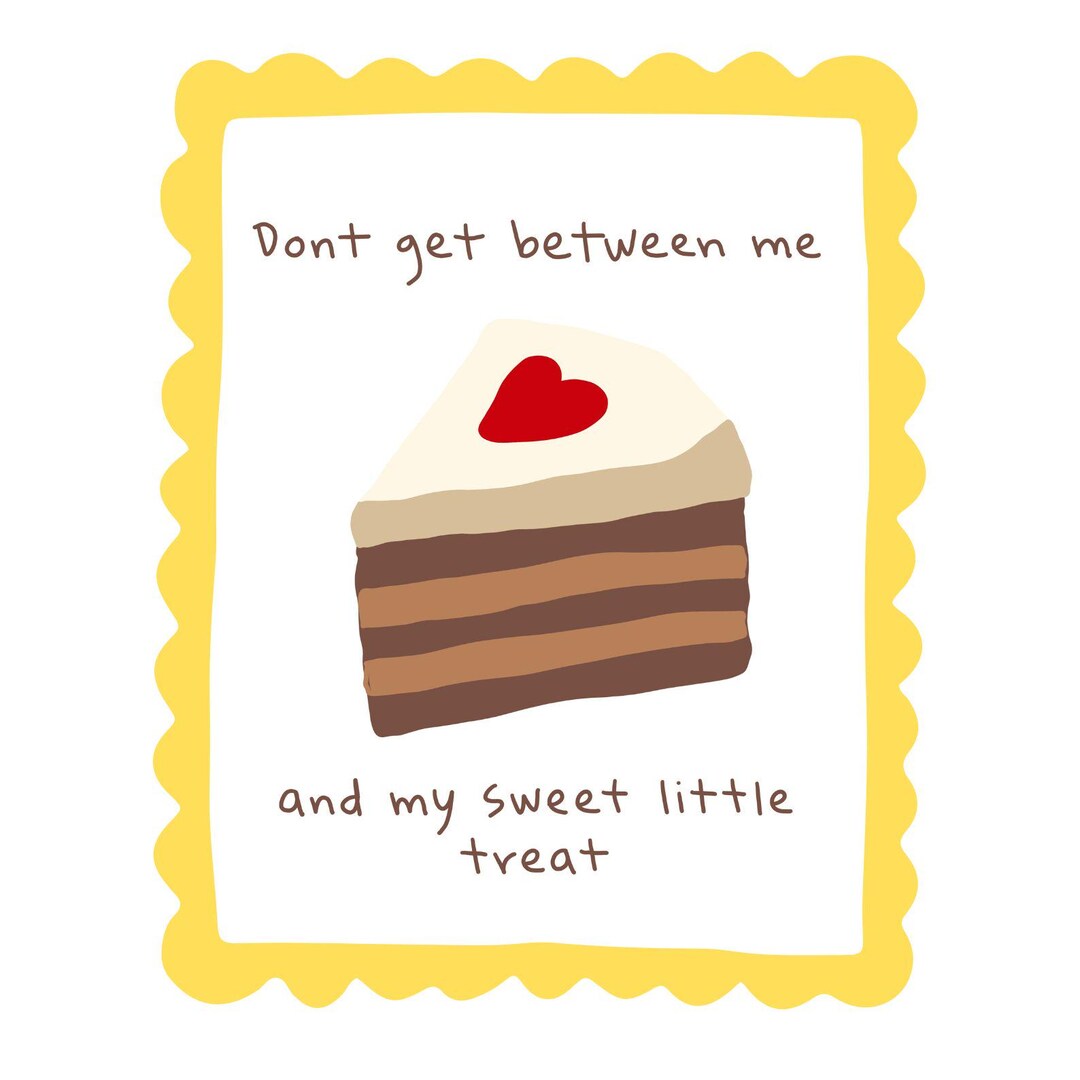 Cake Digital Download Little Sweet Treat Print Hand Drawn Illustration ...