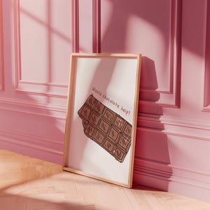 Chocolate Hand Drawn, Digital Download, Chocolate Lover Gift, Food Art ...