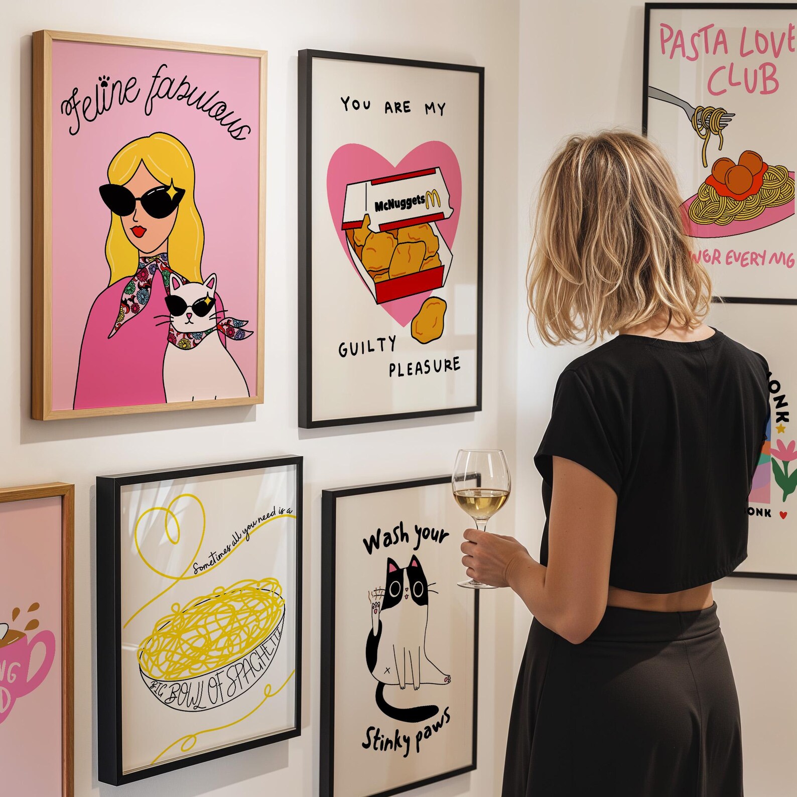 Pasta Lover Art Print Pasta Wall Art Pasta Lover Club Print Spaghetti ...