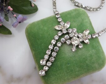 Fake diamond necklace | Etsy