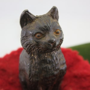 Antique Cat Pen Wipe Metal Cat on Felt, Victorian Figurine - Etsy