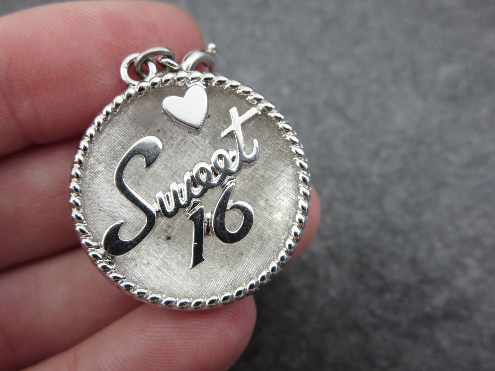 Silver Sweet 16 Charm Vintage Charms for Bracelet Monet - Etsy