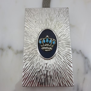 Vintage Jeweled Evans Purse - Silver Compact Purse Art Deco Wristlet ...