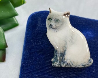 Ceramic Cat Brooch | Etsy