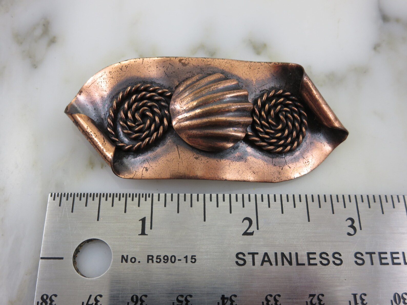 Copper Brooch - Mid Century Modern Jewelry, Lapel Pin - Etsy