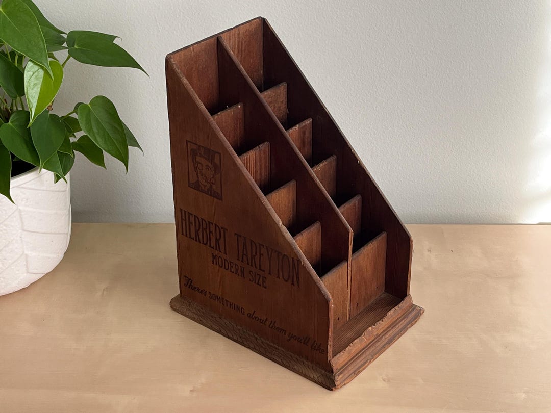 Vintage Wooden Pall Mall and Herbert Tareyton Cigarette Display Case ...