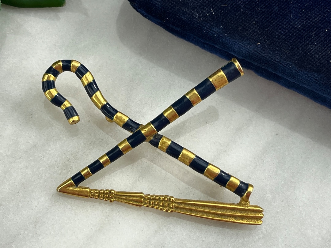 Vintage MMA Crook and Flail King Tut Brooch MMA Egyptian Jewelry, 1976 ...