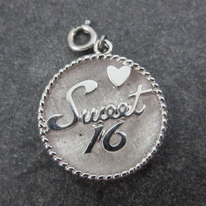 Silver Sweet 16 Charm Vintage Charms for Bracelet, Monet Monette ...