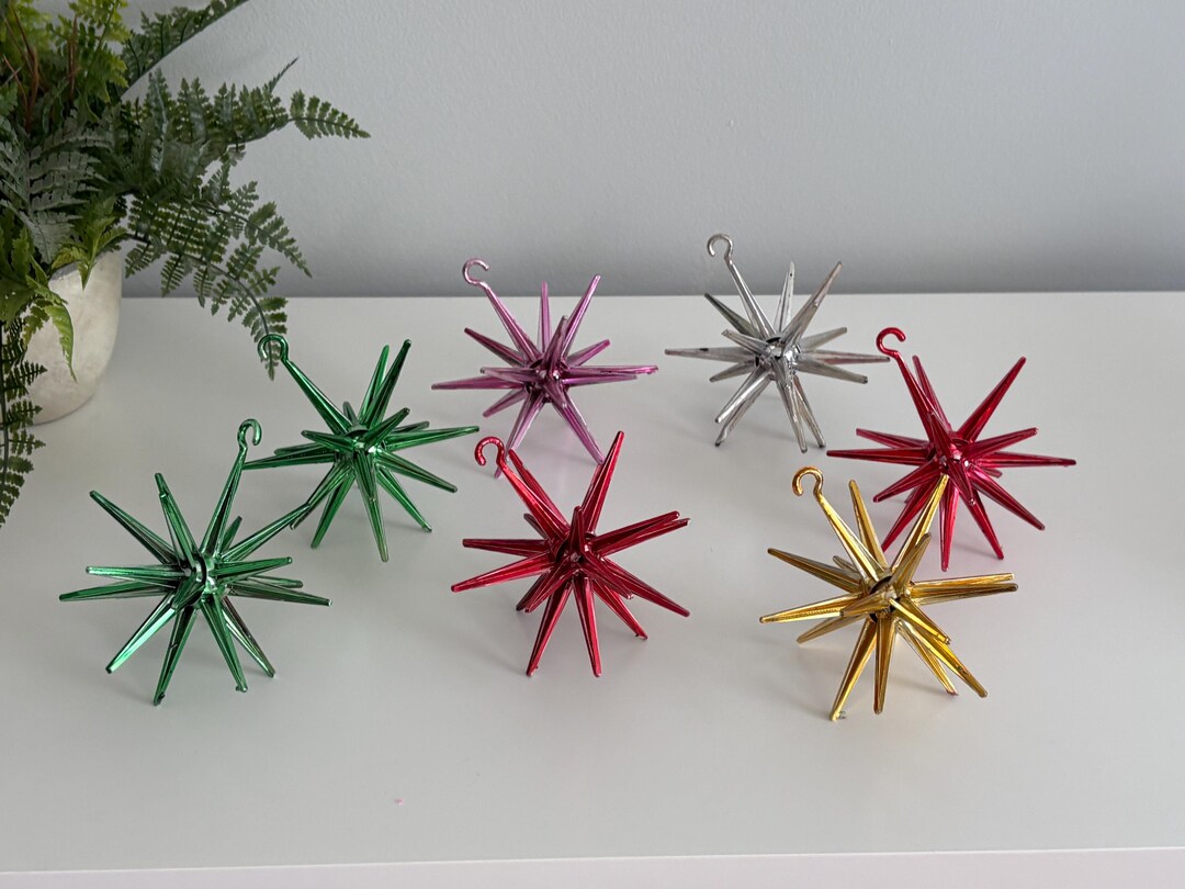 Vintage Bradford Atomic Star Ornaments – Set of 7 MCM Sputnik Christmas ...