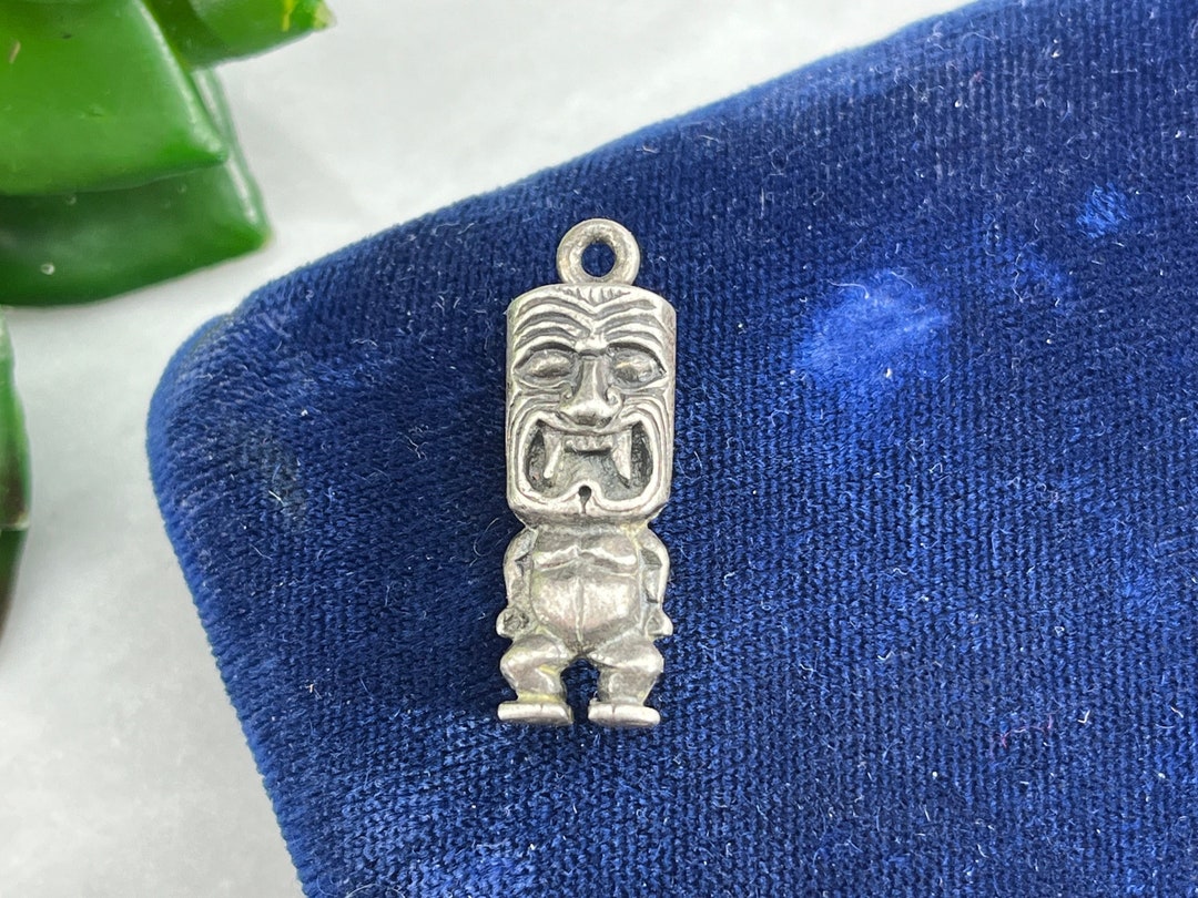 Sterling Silver Tiki God Hawaii Souvenir Charm - Travel Charms for ...