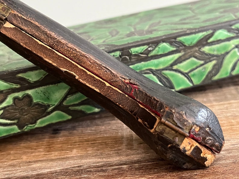 Antique Leather Pipe Case Velvet and Satin Interior - Etsy