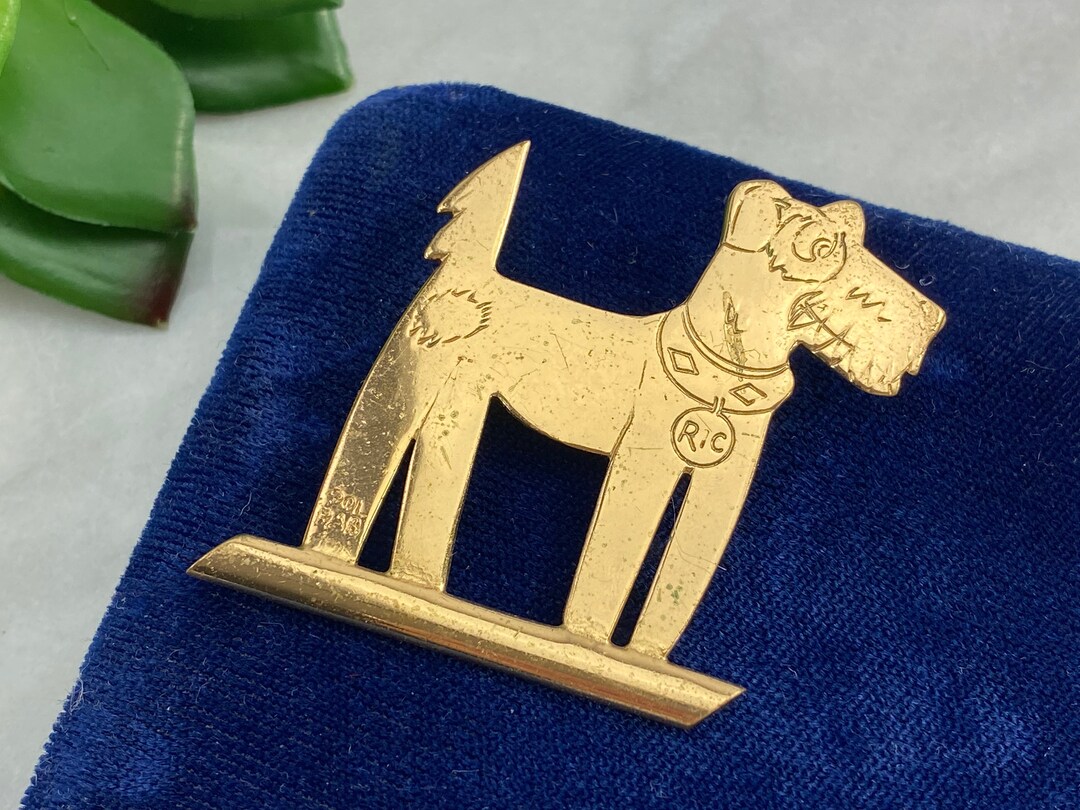 French Art Deco Ric Dog Brooch Pol Rab Costume Jewelry - Etsy