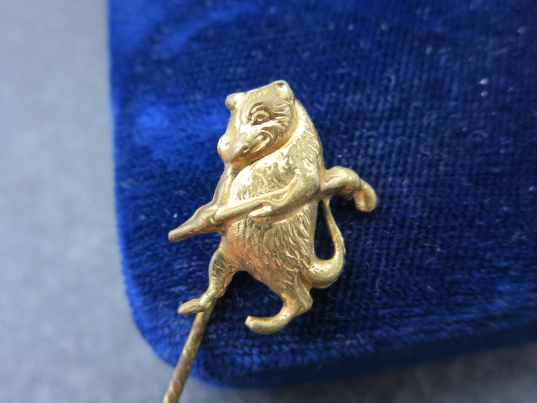 1908 billy Possum William Howard Taft Campaign Stick Pin Brooch Gold ...