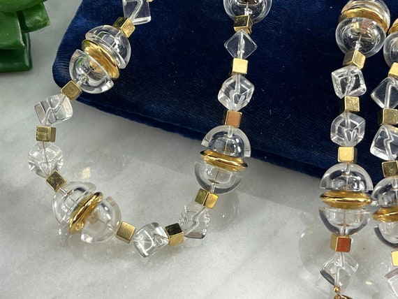 Napier Lucite Beaded Necklace - Crystal Ice Collectio… - Gem
