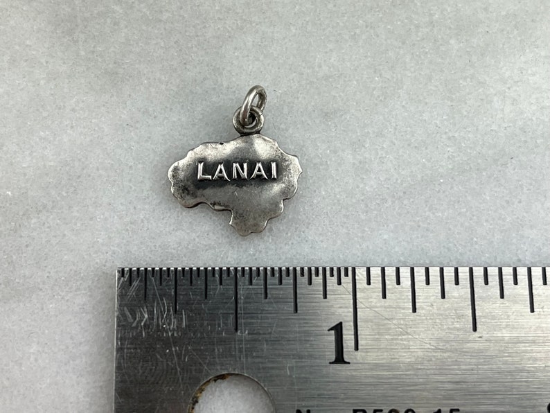 Vintage Sterling Silver Lanai Hawaii Map Charm - Etsy