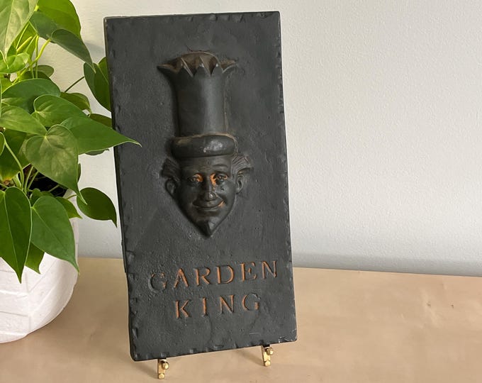 Vintage Cast Iron "garden King" Sign – Indoor / Outdoor Plaque - Etsy
