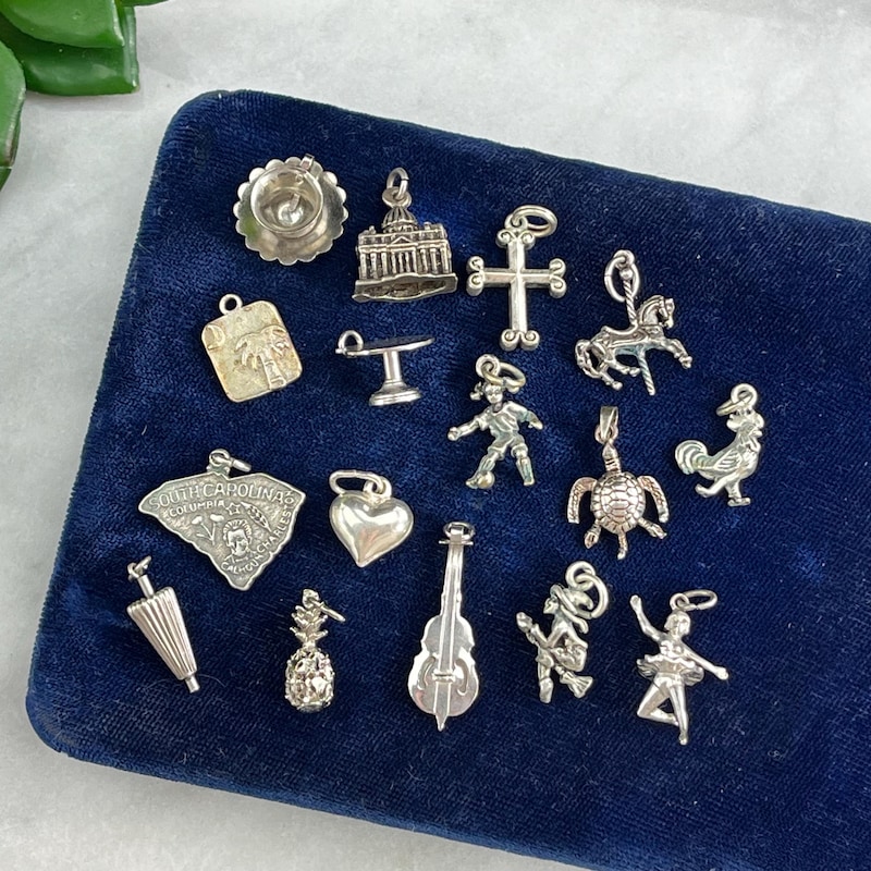 Silver Charms - Etsy