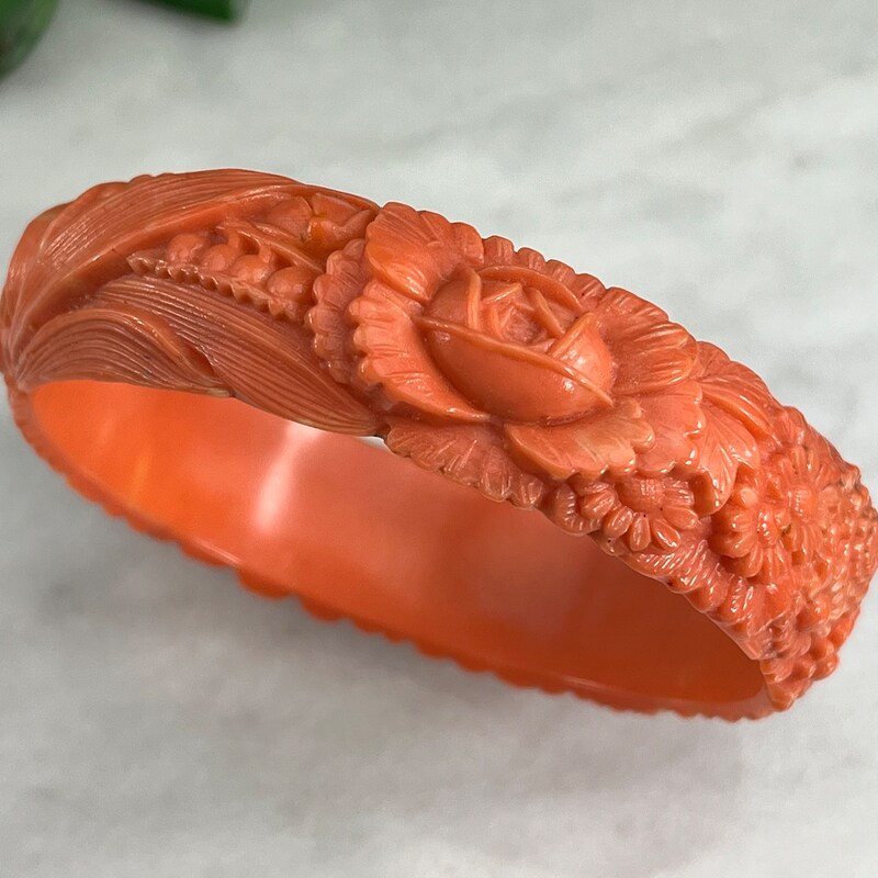 Orange Bangle Bracelet - Etsy