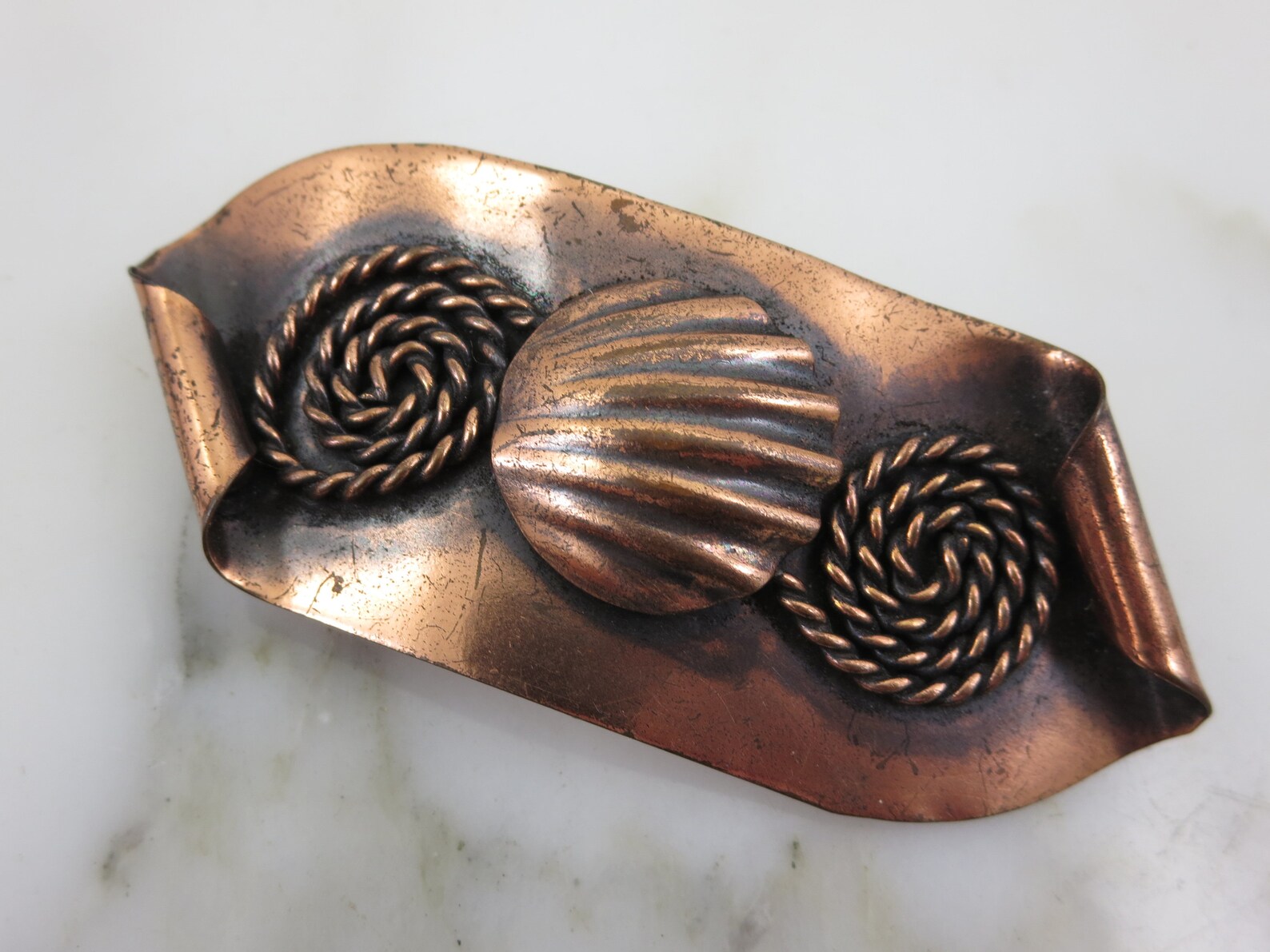 Copper Brooch Mid Century Modern Jewelry Lapel Pin - Etsy