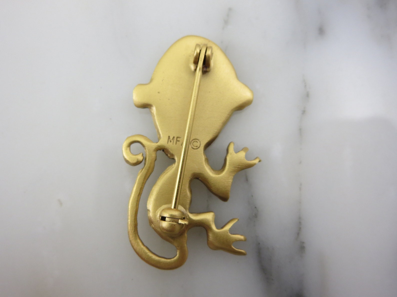 Vintage Monkey Brooch MFA Gold Tone Museum of Fine Art - Etsy