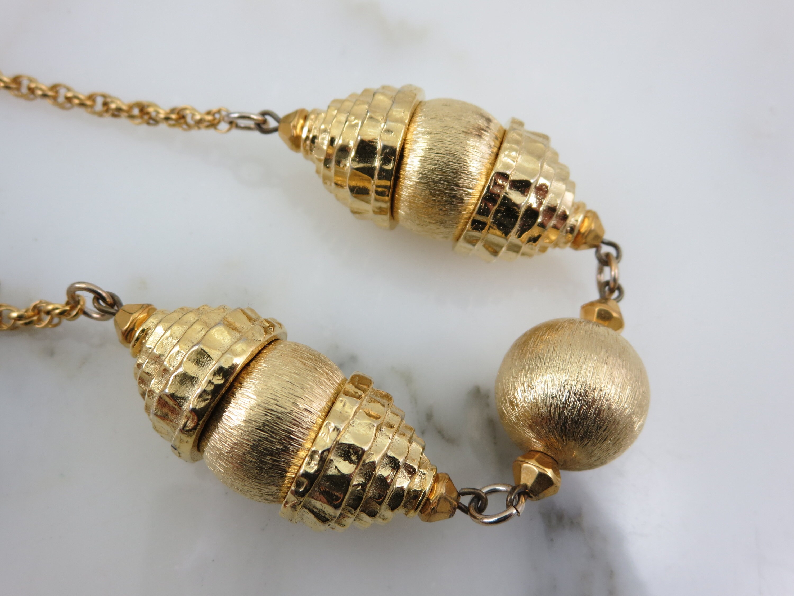 Long Gold Chain Necklace Vintage Cadoro Mid Century | Etsy