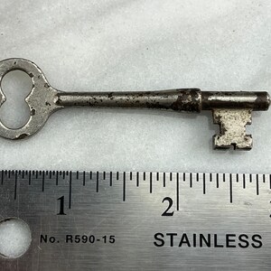 Antique Skeleton Key Cast Metal Steel, Silver Tone - Etsy