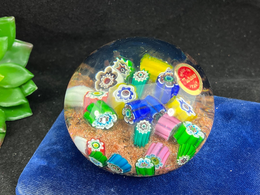 Murano Paperweight Millefiori Art Glass Canes, Murano Italy - Etsy