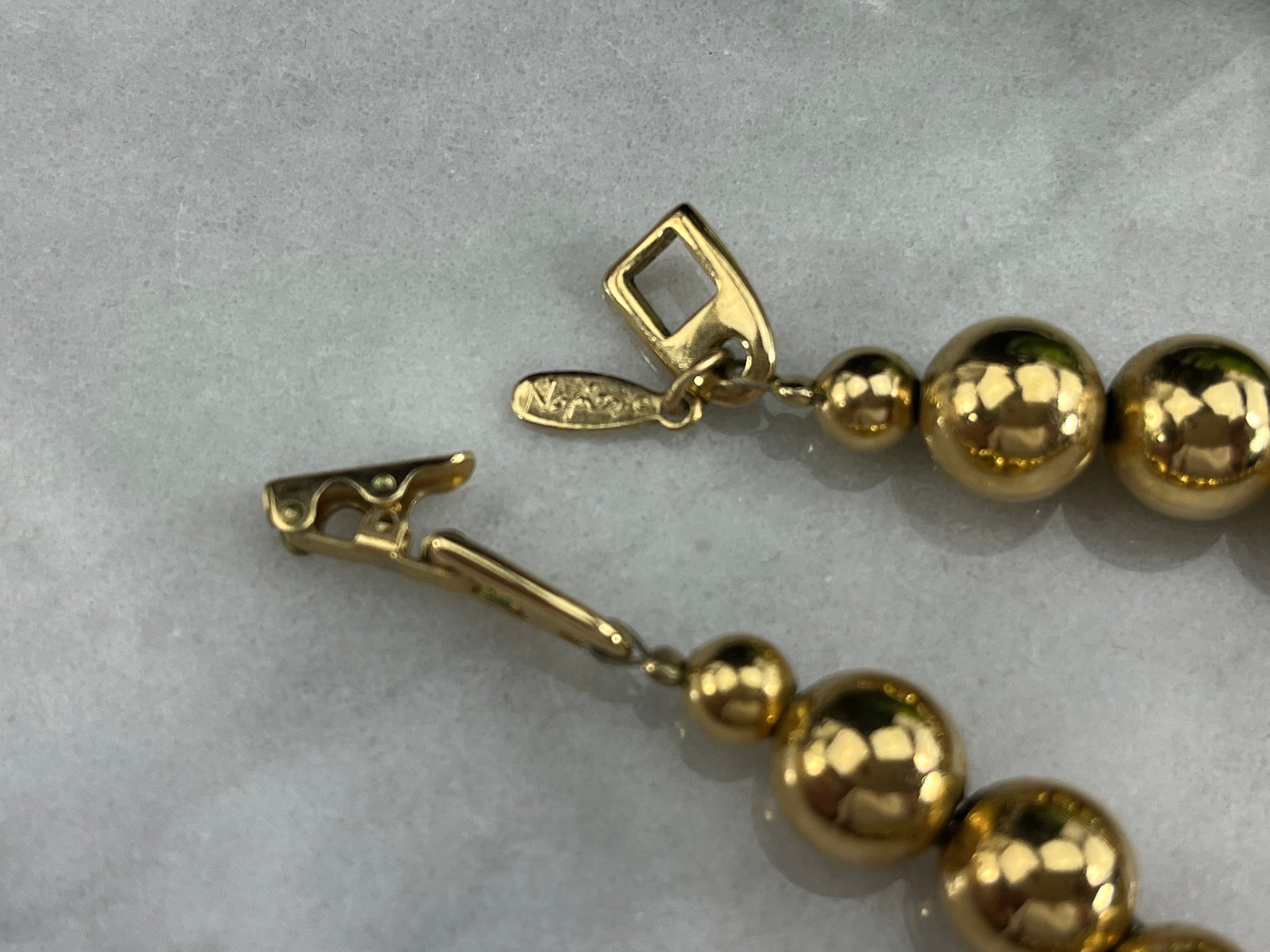 Gold Bead Necklace - Vintage Napier Costume Jewelry, 1980s - Etsy