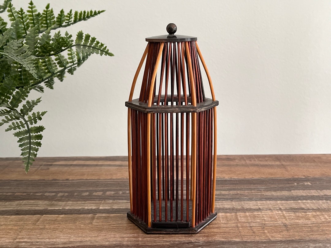 Vintage Chinese Wood and Horn Cricket Cage - Etsy