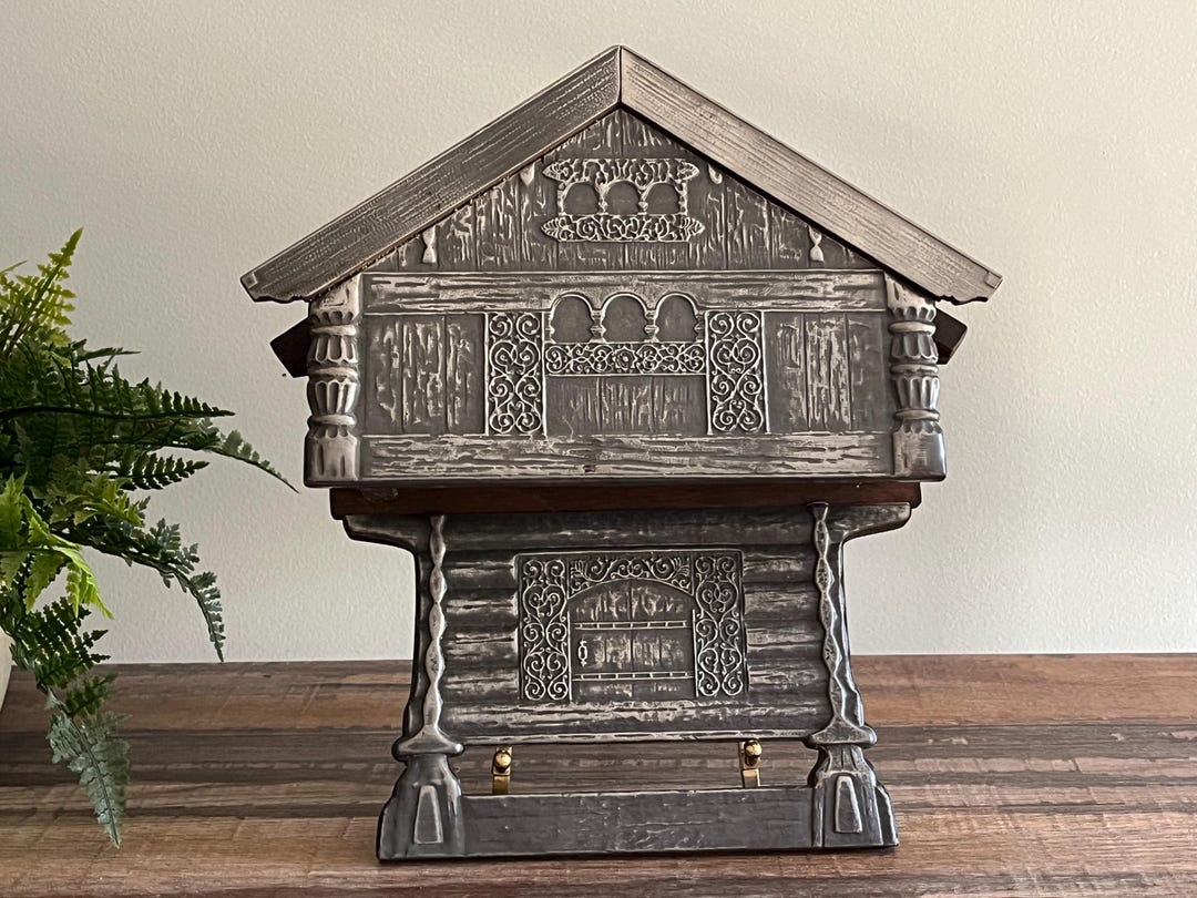 Elk Tinn Norway Pewter Key Holder Box - Norwegian Stabbur - Etsy