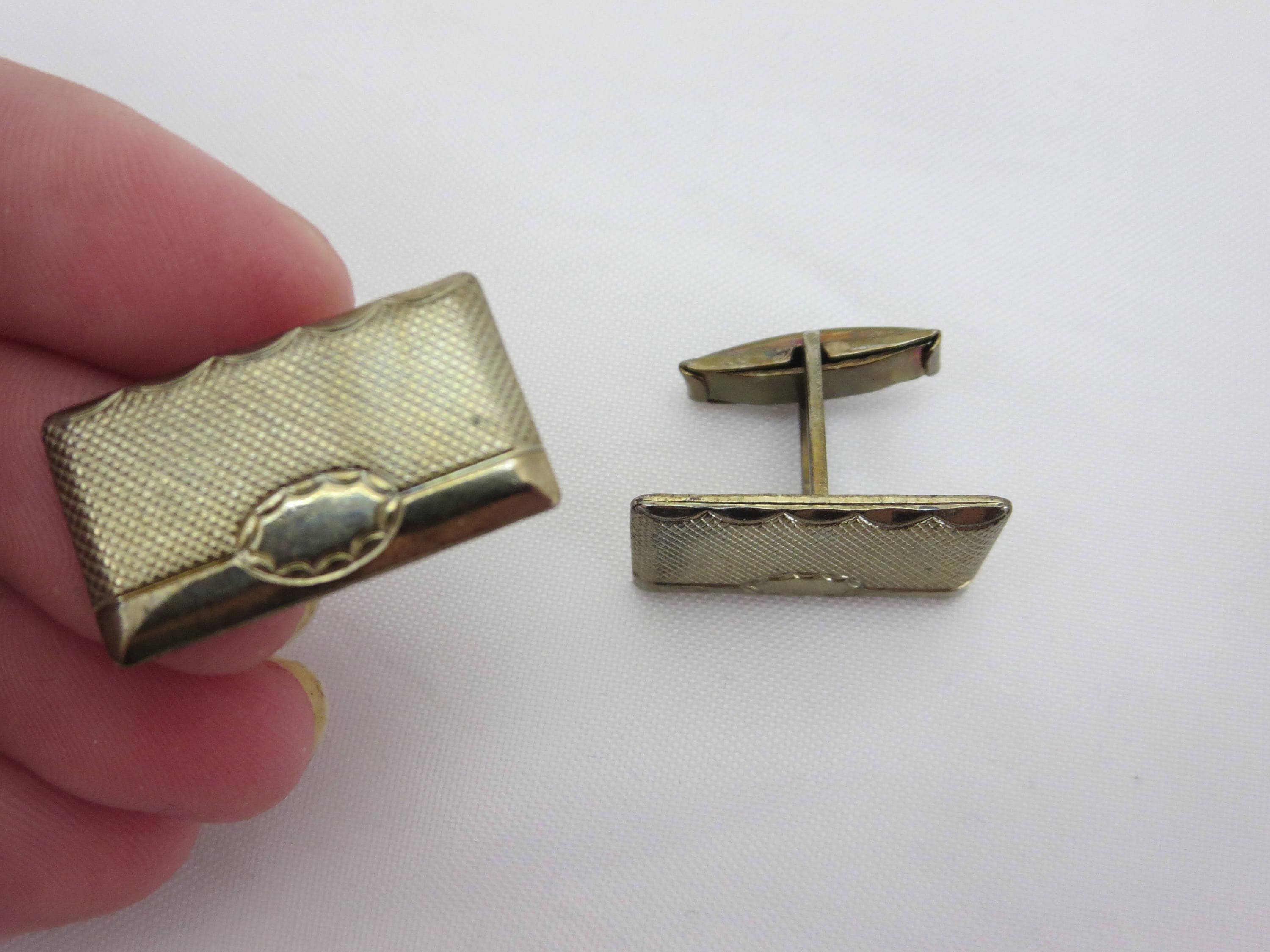 Vintage Mid Century Cufflinks Gold Tone Vintage Mens | Etsy