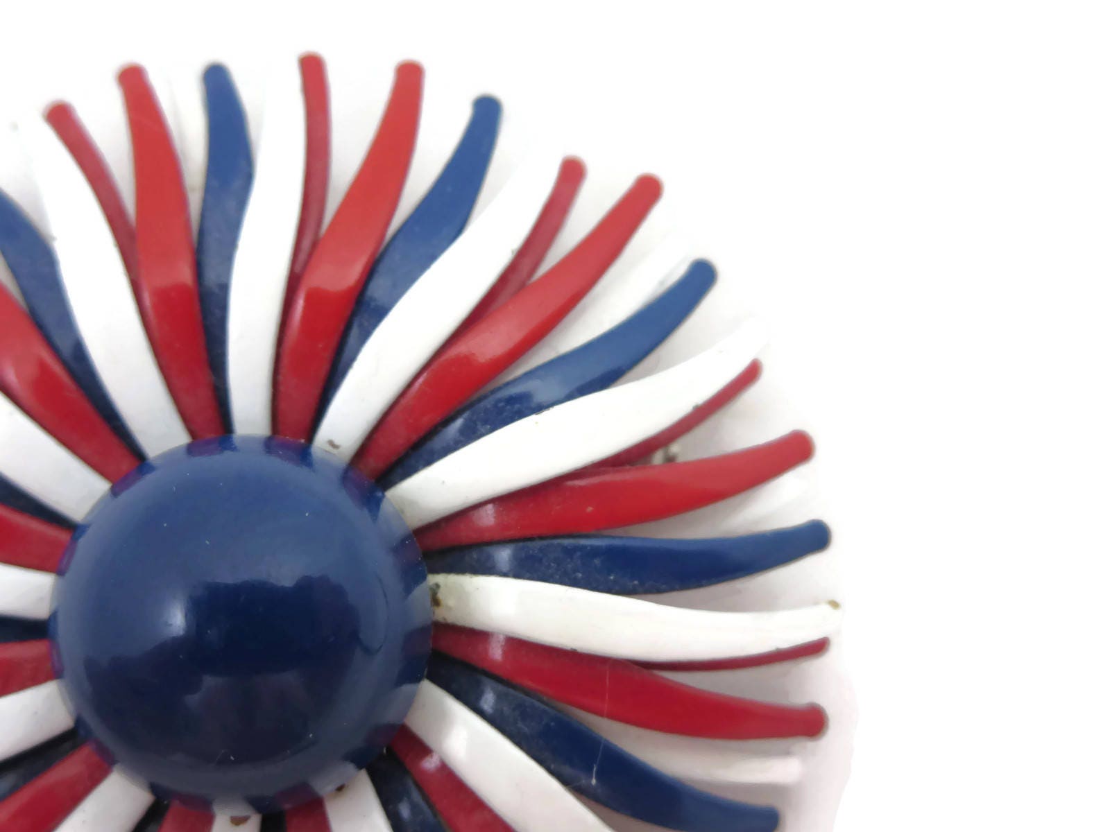 Enamel Flower Brooch Red White Blue Patriotic Daisy Retro | Etsy