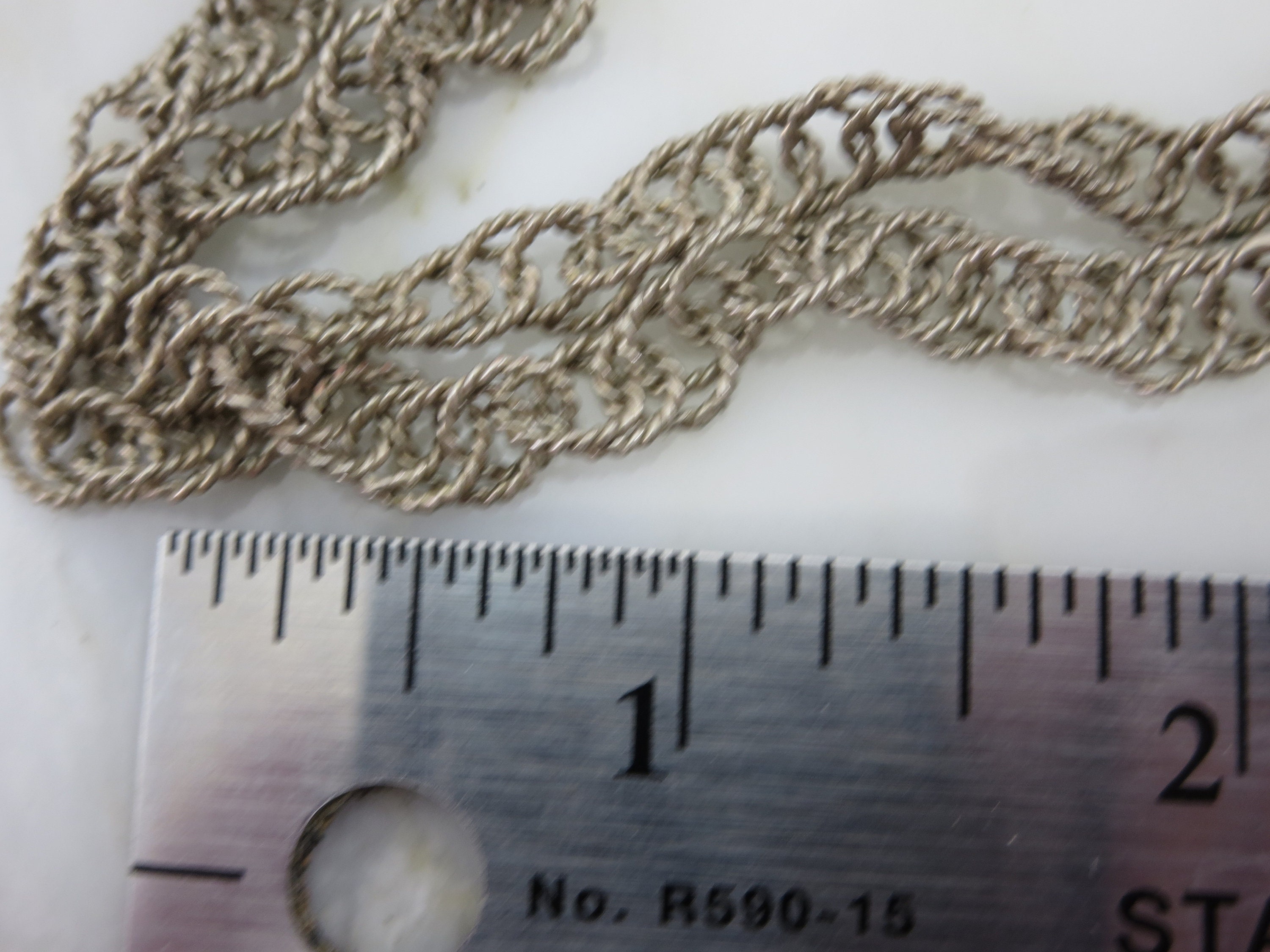 Mexican Wedding Necklace Twisted Silver Rope Chain Long | Etsy