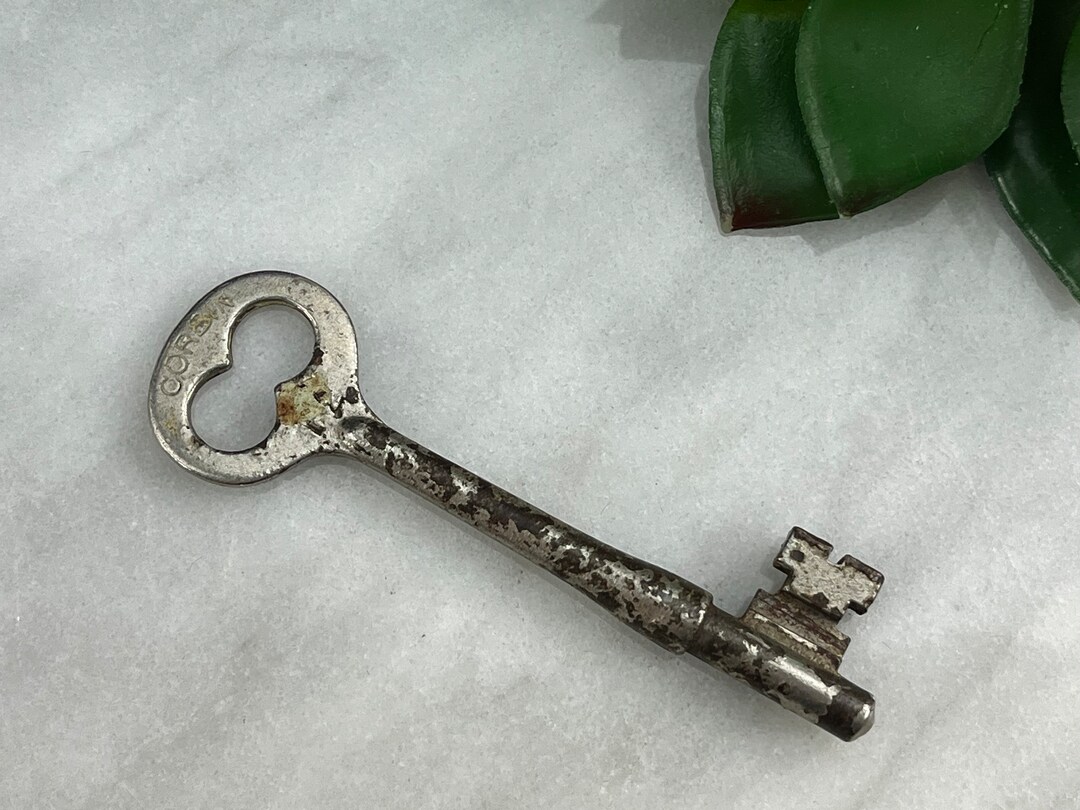Antique Skeleton Key Cast Metal Steel, Silver Tone - Etsy