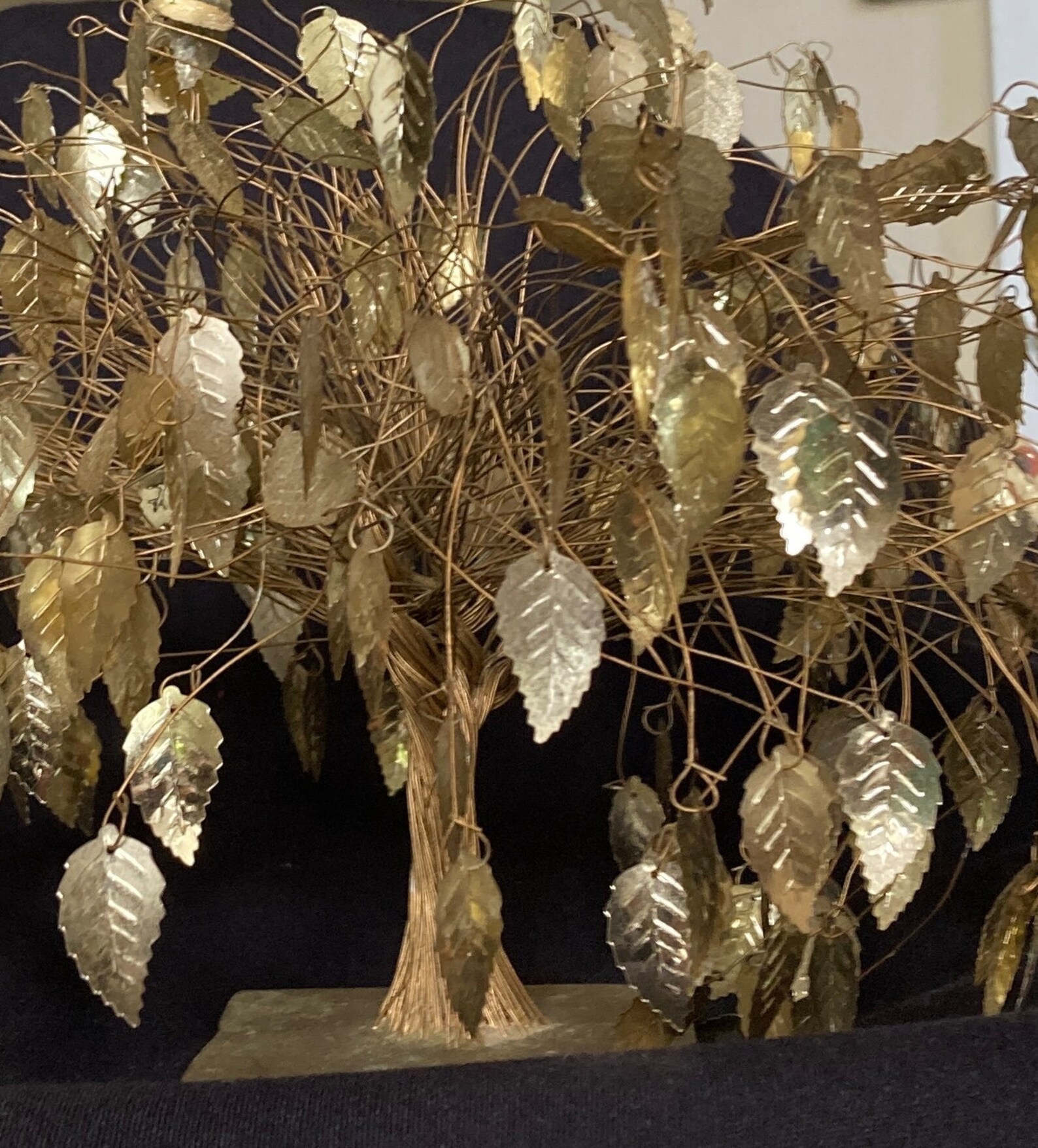 Brass and Gold Tree, Dream Tree, Gold With Leaves With Twisted Brass ...