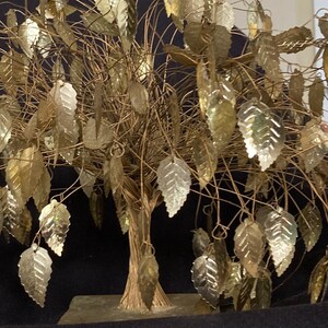 Brass and Gold Tree, Dream Tree, Gold With Leaves With Twisted Brass ...