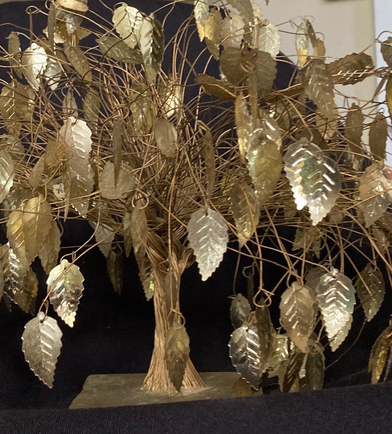 Brass and Gold Tree, Dream Tree, Gold With Leaves With Twisted Brass ...