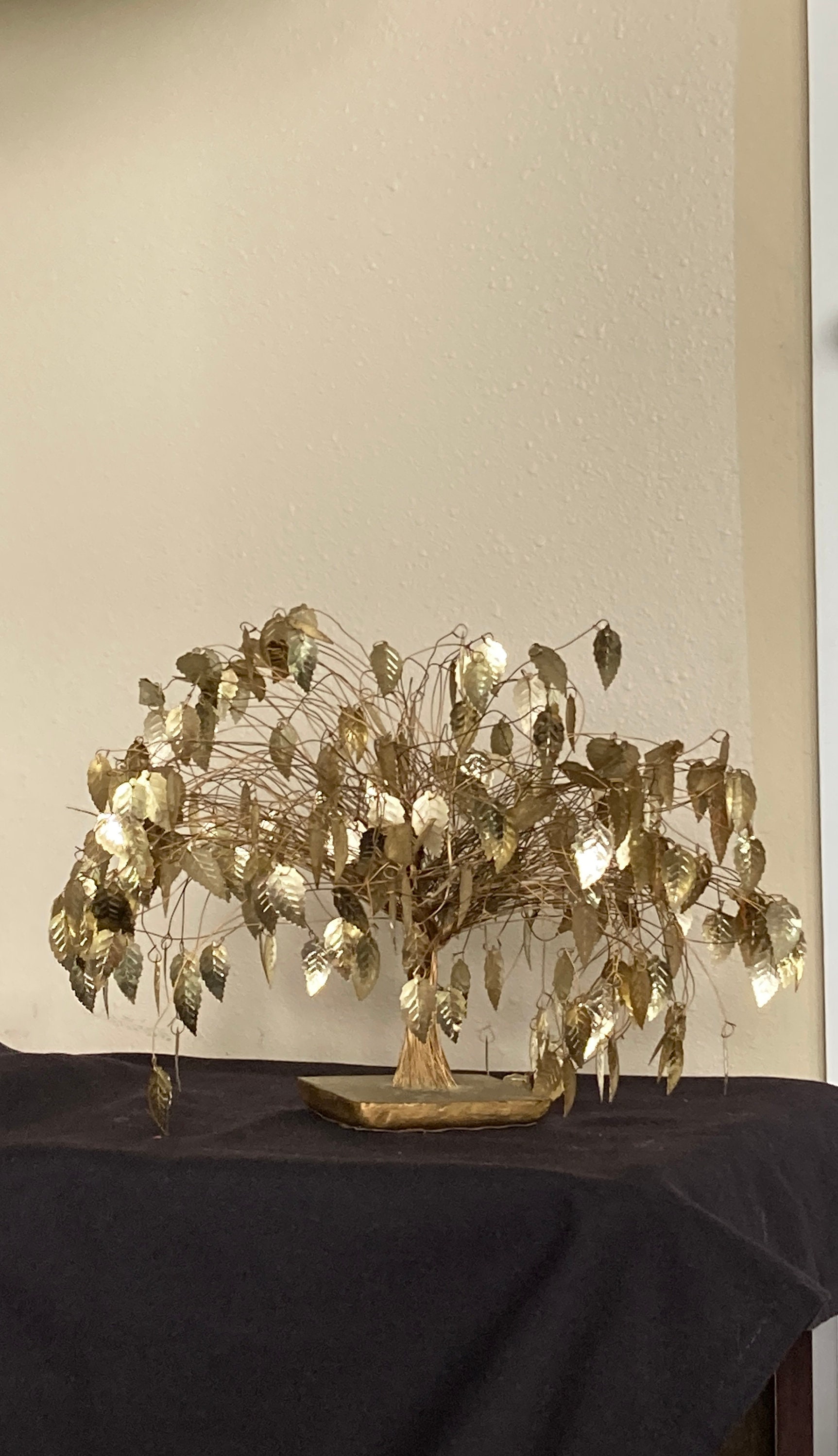 Brass and Gold Tree, Dream Tree, Gold With Leaves With Twisted Brass ...