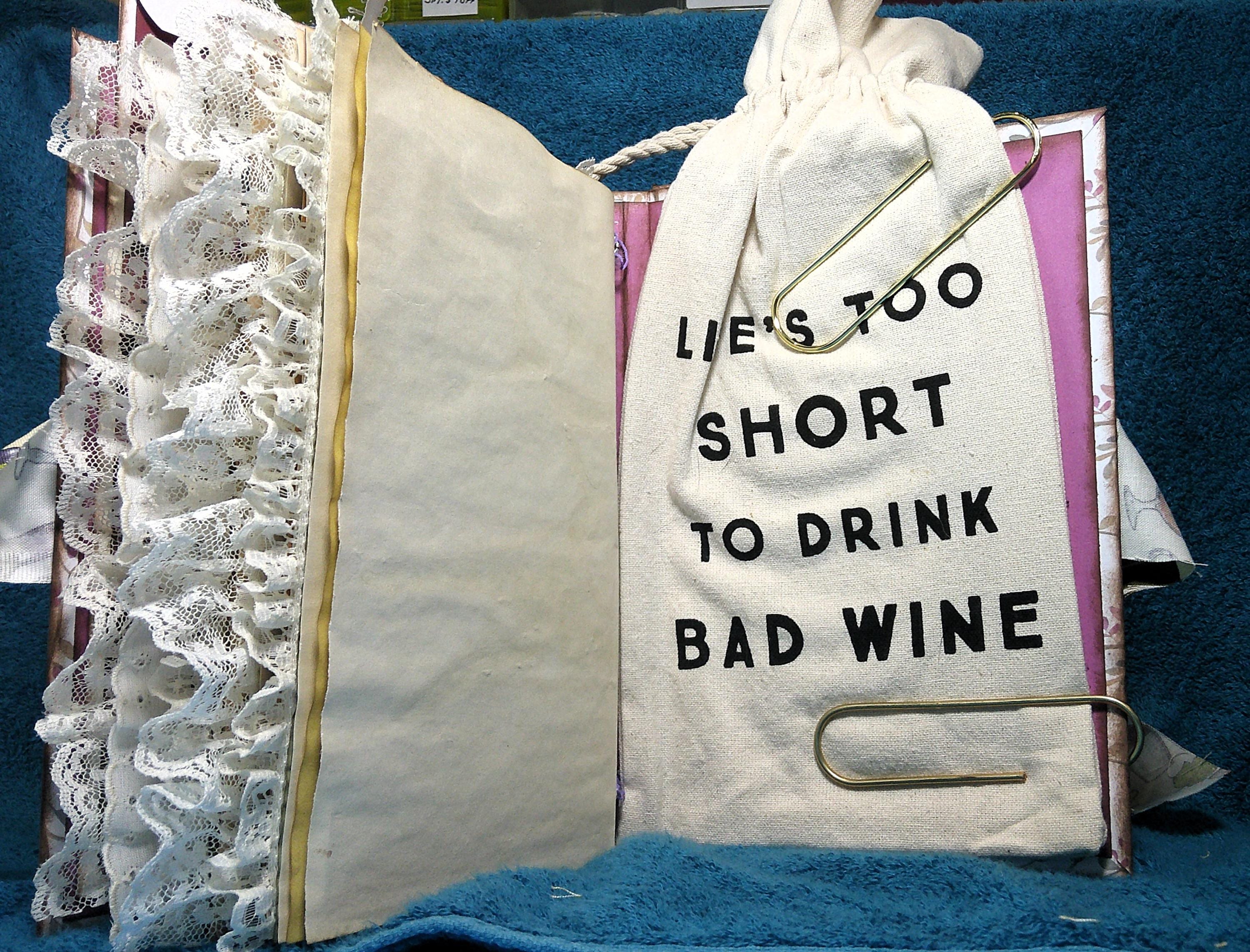 Wine Themed Handmade Junk Journal, Vintage Style, Recycled & Found ...
