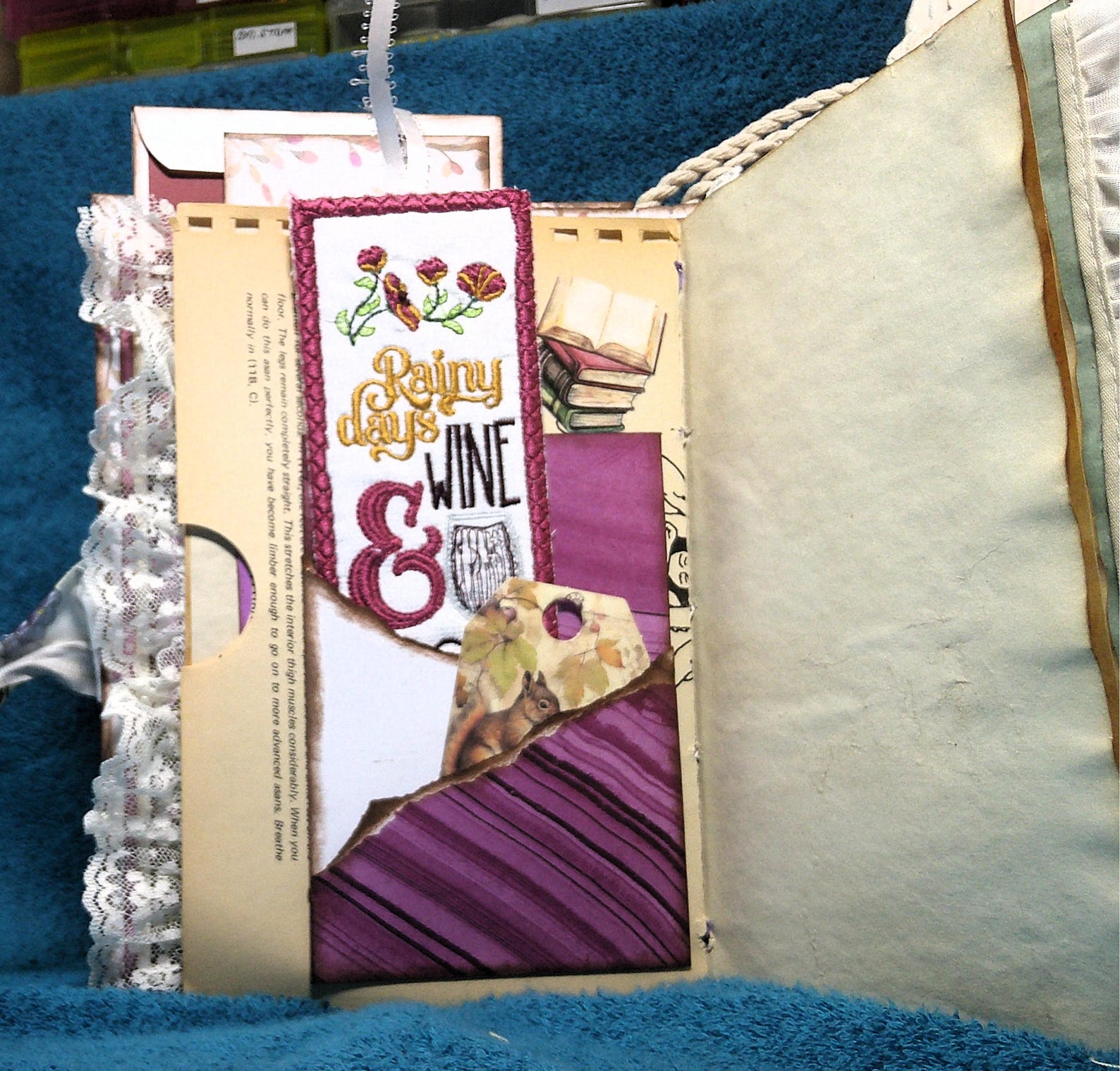 Wine Themed Handmade Junk Journal, Vintage Style, Recycled & Found ...