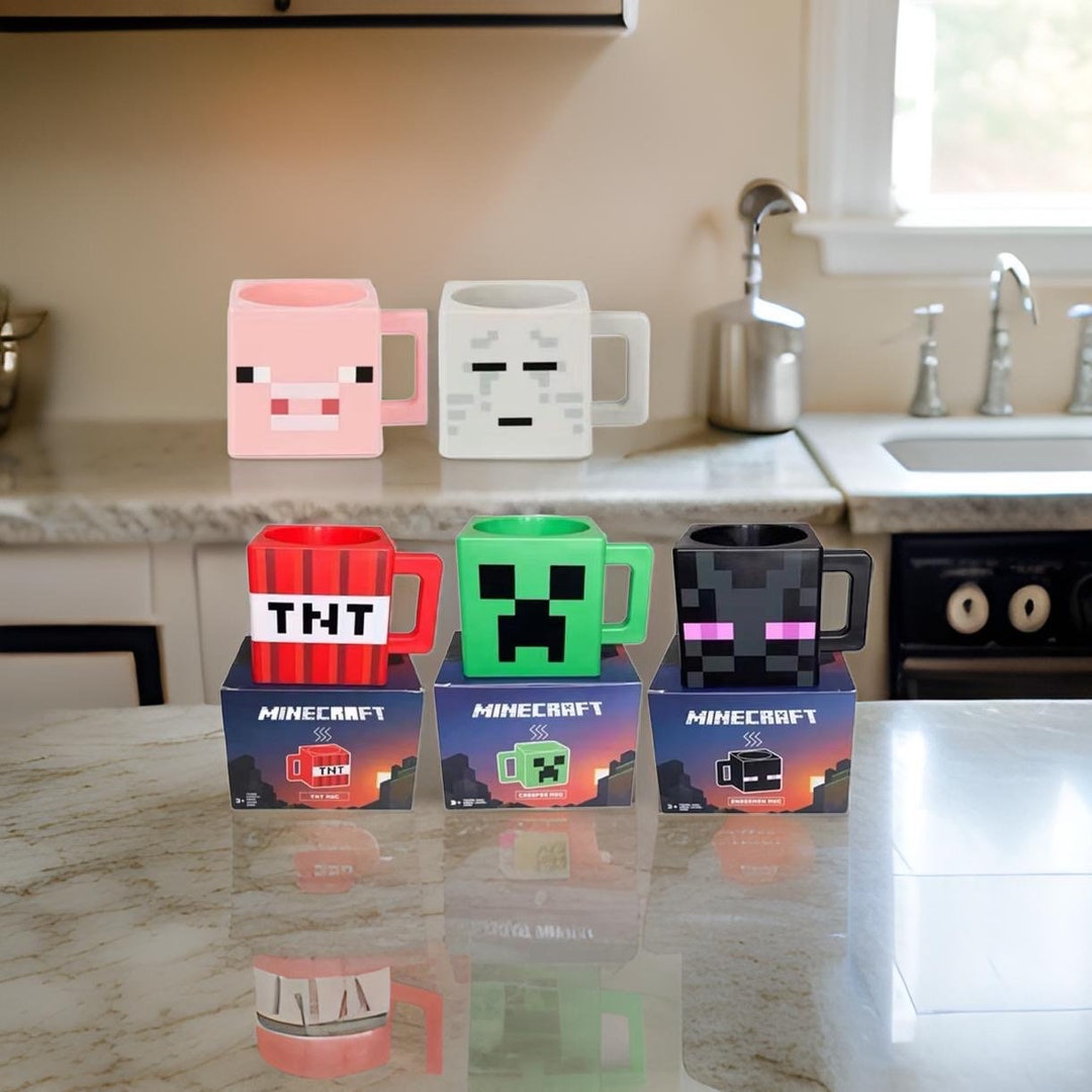 230ml Minecraft 3D Mug Capacity TNT Coolie Fear Block Grassland Pink ...