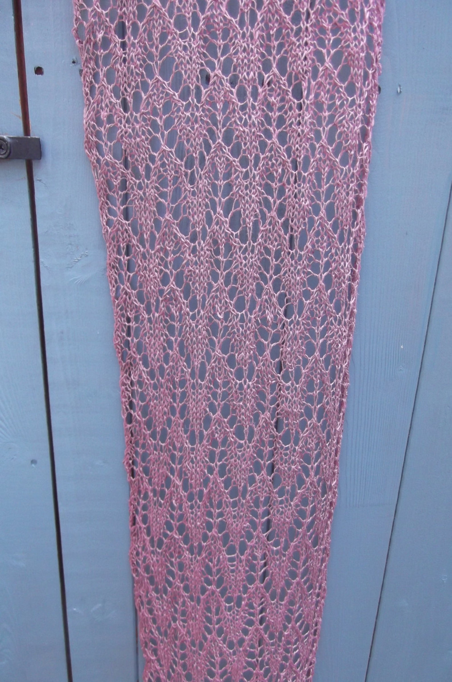 Linen Hand Knitted Lace Scarf - Etsy