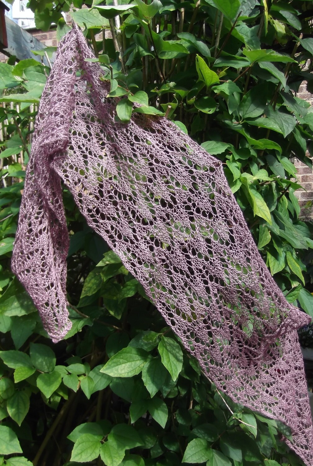 Linen Hand Knitted Lace Scarf - Etsy