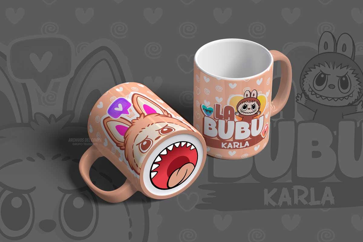 7 Plantillas LABUBU con BOCAS TAZAS parte inferior Sublimación mugs ...
